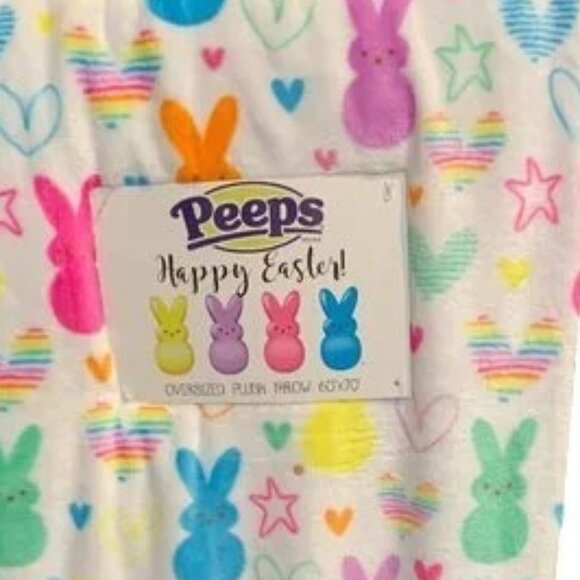 Peeps | Bedding | Peeps Easter Bunny Oversized Plush Throw Pride ...